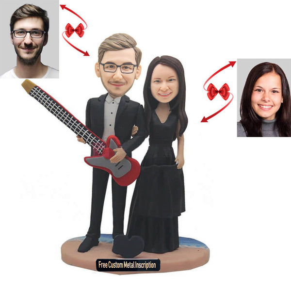 Guitar Wedding Custom Bobblehead – bobbleheadcraft